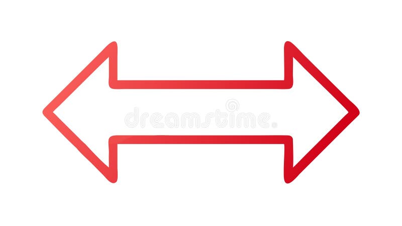Red Double Arrow Icon Left Right Flat Vector Nav, Vector Design ...