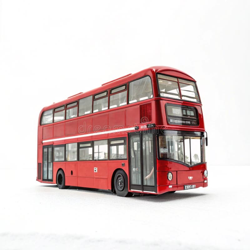 Red Double Decker Bus Isolated on White Background Stock Illustration ...