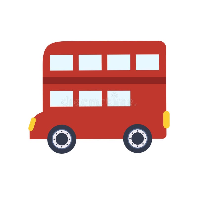 Classic Red Double Decker Bus Stock Illustrations – 307 Classic Red ...