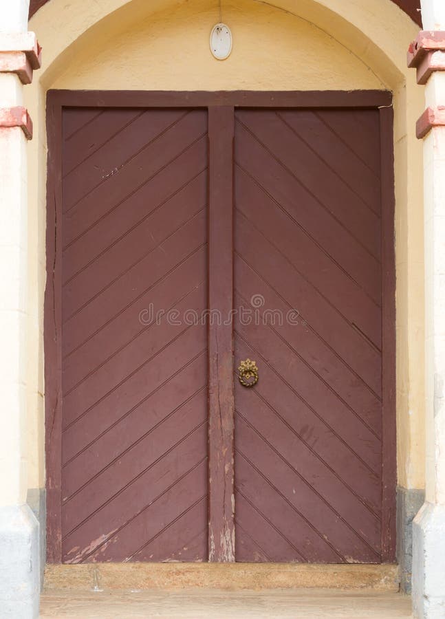 Red double door stock image. Image of arch, double, africa - 158037703