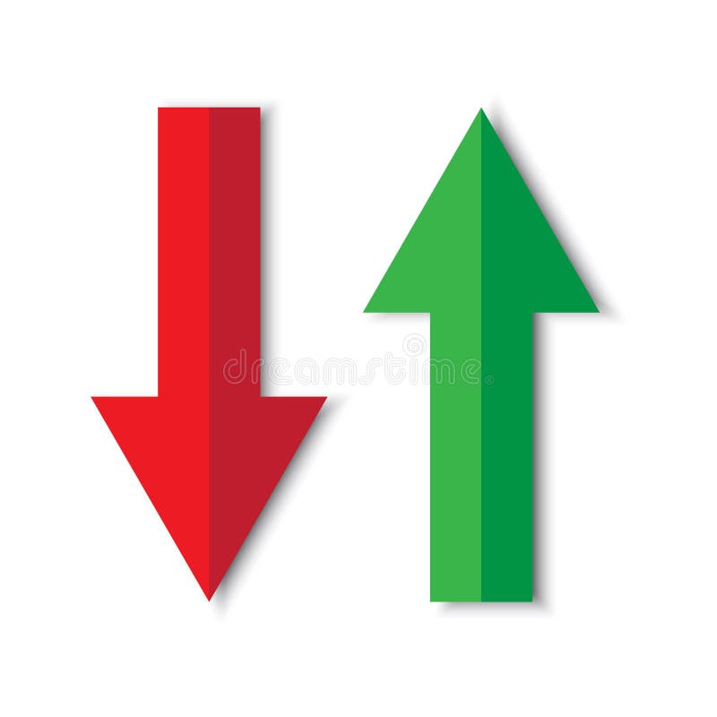 Green Up Red Down Arrow Stock Illustrations 1 508 Green Up Red Down