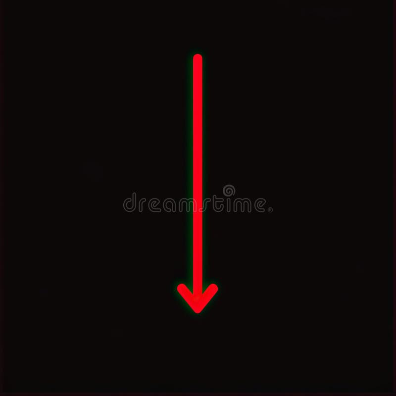 Red Down Arrow Icon stock illustration. Illustration of vector - 349774967