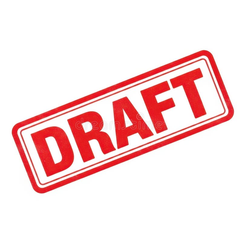 Red Draft Stamp Isolated on White Background Stock Illustration ...