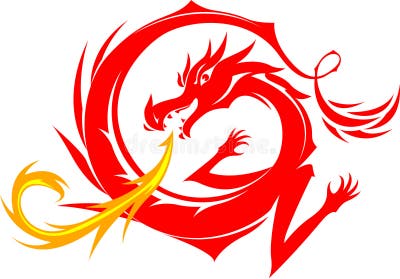 Red Dragon stock vector. Illustration of western, symbol - 13950404