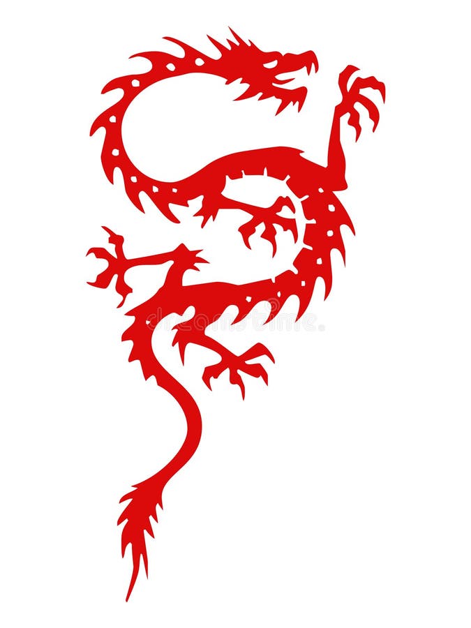 Heraldry red dragon. stock vector. Illustration of colorful - 24016747