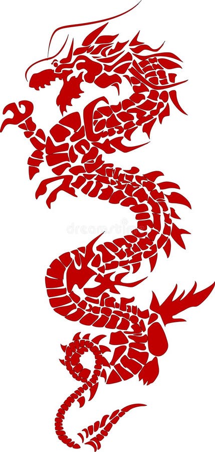 Heraldry red dragon. stock vector. Illustration of colorful - 24016747