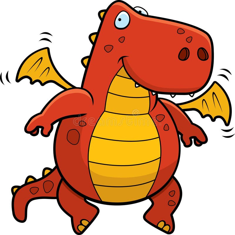 Dragon Running stock vector. Illustration of dragon, lizard - 10795347