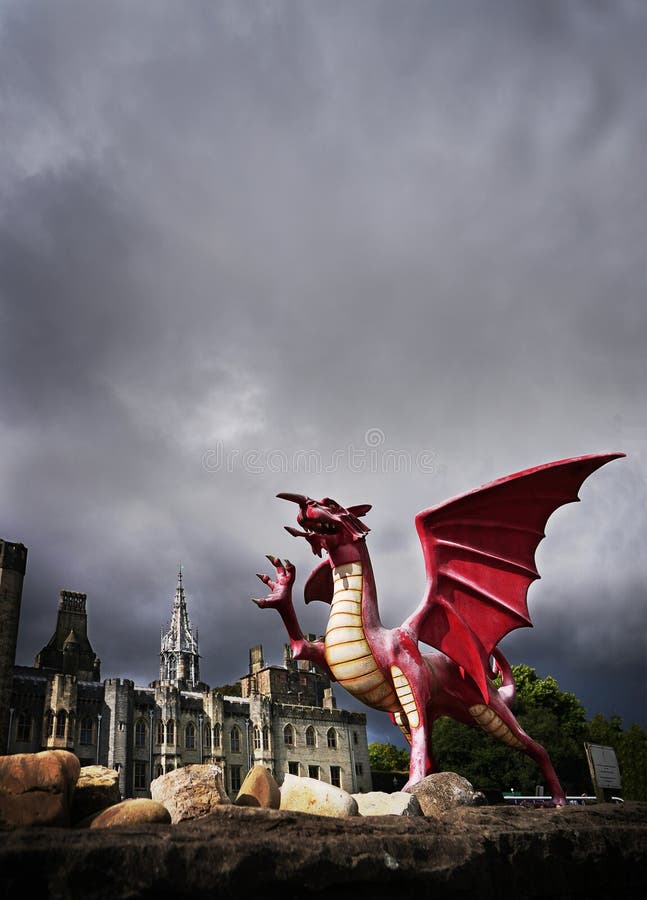 Cardiff Castle Exterior in the Center of Cardiff in the Autumn Sunshine ...