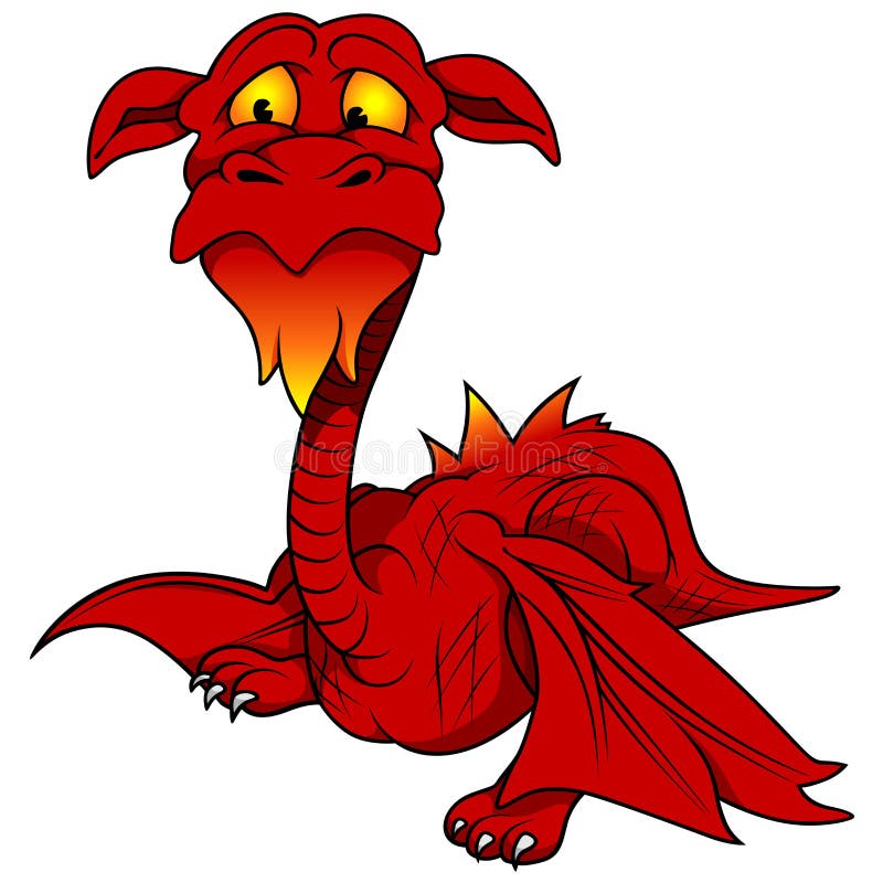 Red Dragon stock vector. Illustration of dragon, monster - 35344363