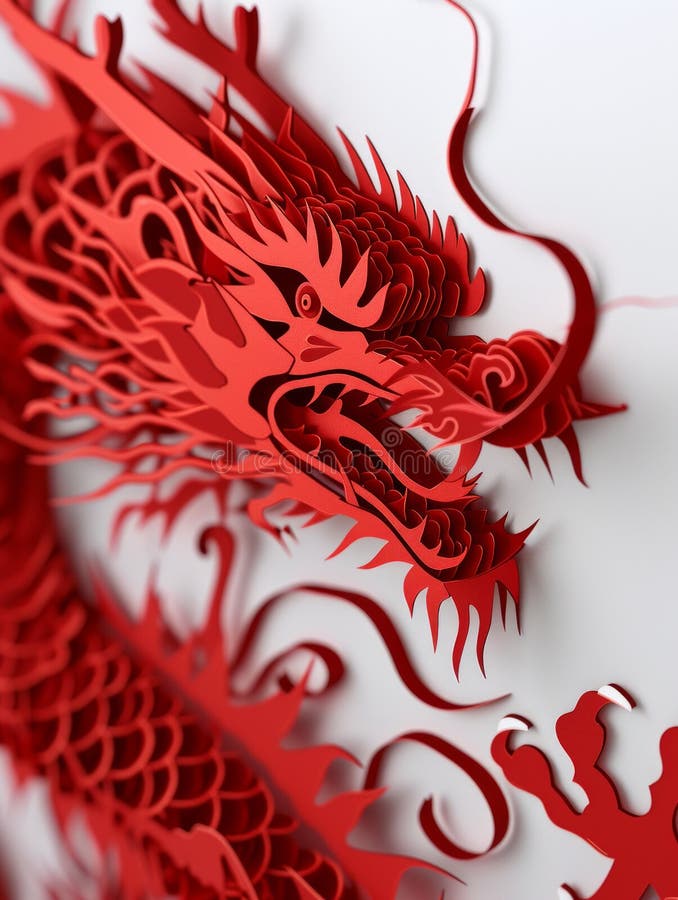Papercut Dragon Stock Illustrations – 2,440 Papercut Dragon Stock ...
