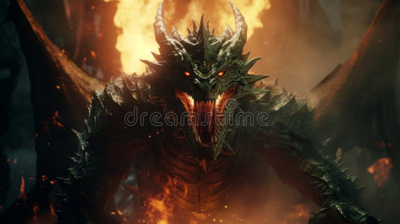 Dragon S Fury: Unleashing the Power of Fire Stock Illustration ...