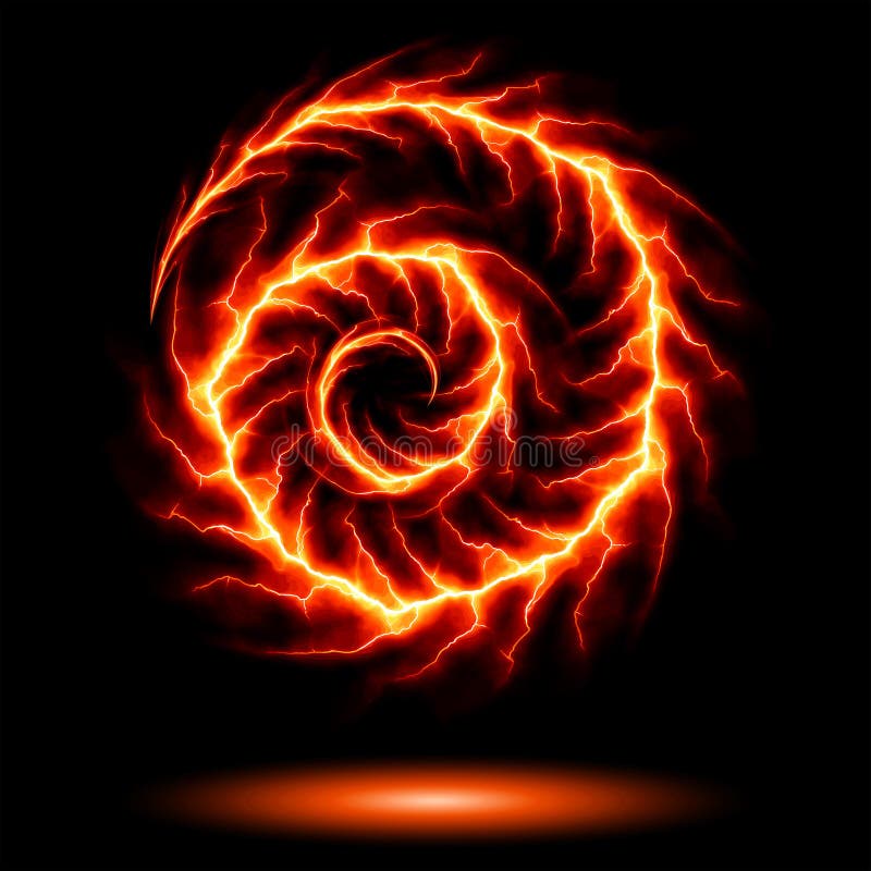 Red Dragon Flame Ball - Vector Vortex Plasma Ball Stock Vector ...