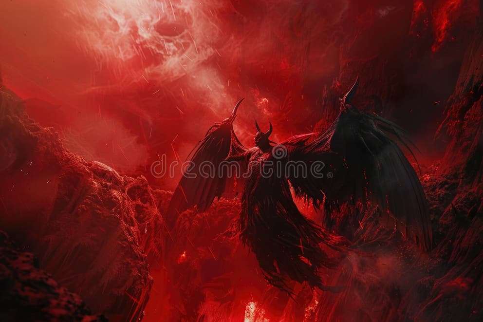 Red dragon in flight stock photo. Image of fantasy, magic - 376316916