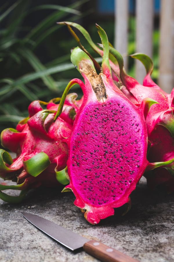 Fresh Red Dragon Fruit- Pitaya Fruit Stock Photo - Image of pitaya ...
