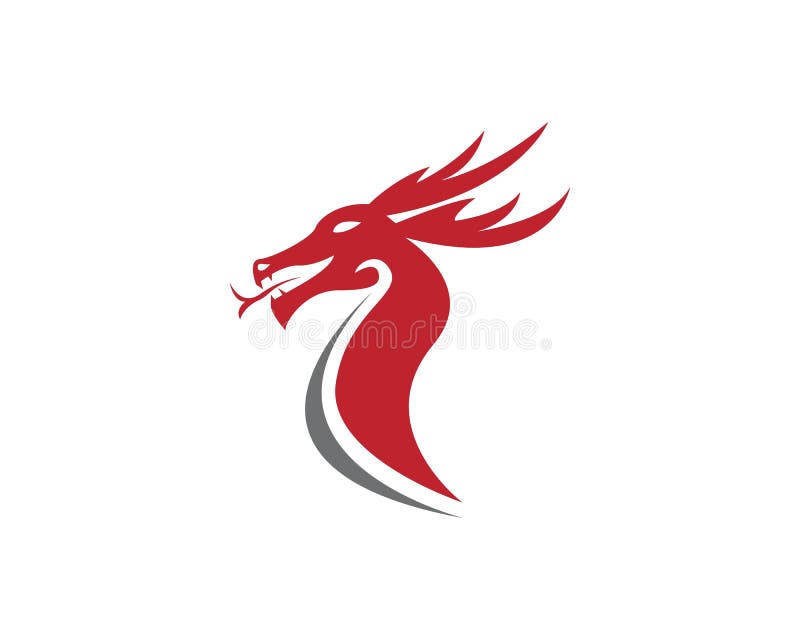 Red Dragon Logo Design Vector Template Stock Vector - Illustration of ...