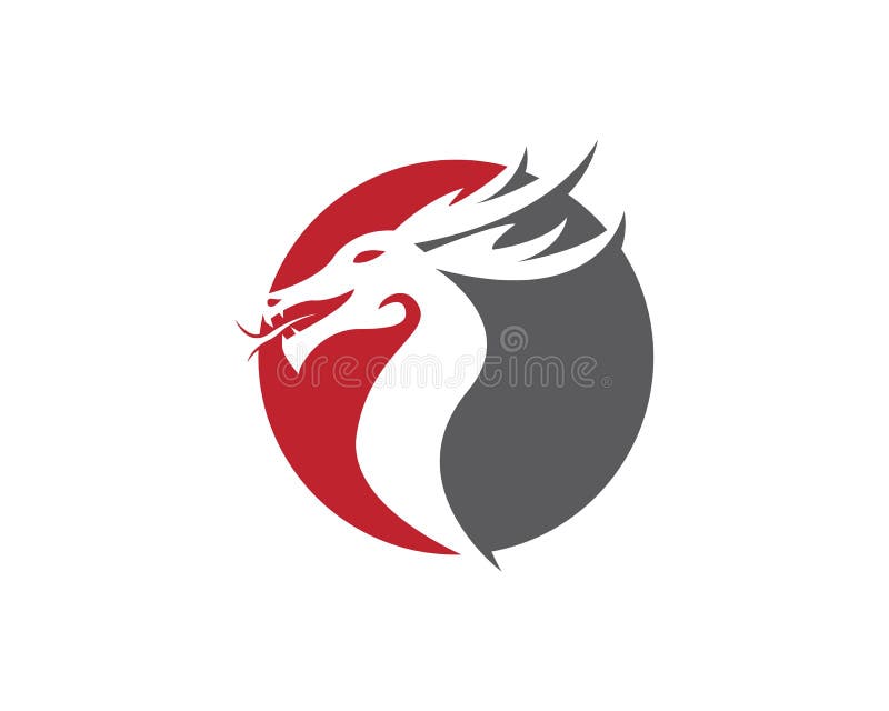 Red Dragon Logo Design Vector Template Stock Vector - Illustration of ...