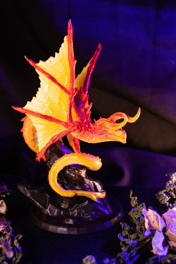 Red Dragon Mini Figure Dnd Fantasy Stock Image - Image of fantasy ...