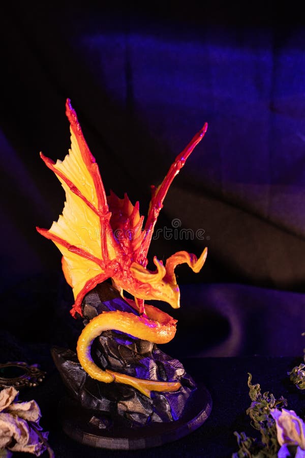 Red Dragon Mini Figure Dnd Fantasy Stock Image - Image of mini, figure ...