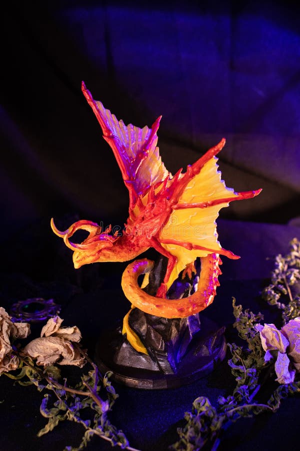 Red Dragon Mini Figure Dnd Fantasy Stock Photo - Image of mini, figure ...