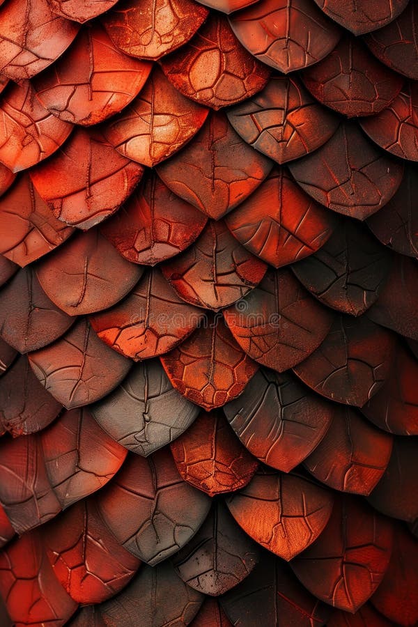 Red Dragon Scale Pattern Close-up - Luxury Background Texture for ...