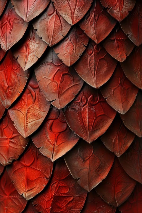 Red Dragon Scale Pattern Close-up - Luxury Background Texture for ...