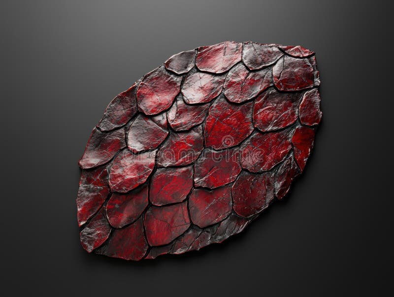 A Red Dragon Scale Texture on a Dark Background. Stock Illustration ...