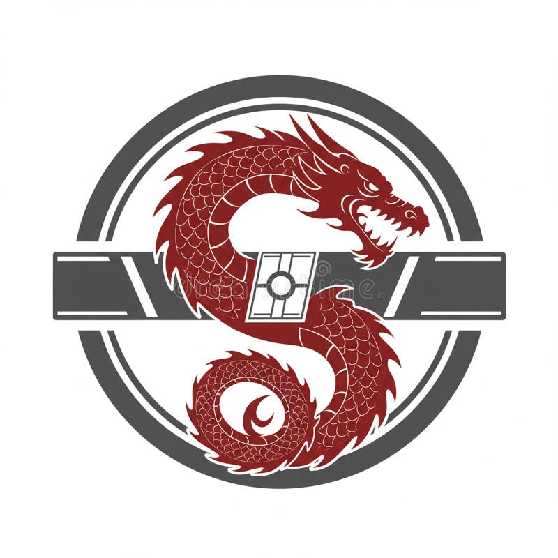 Stylized Circular Dragon Stock Illustrations – 182 Stylized Circular ...