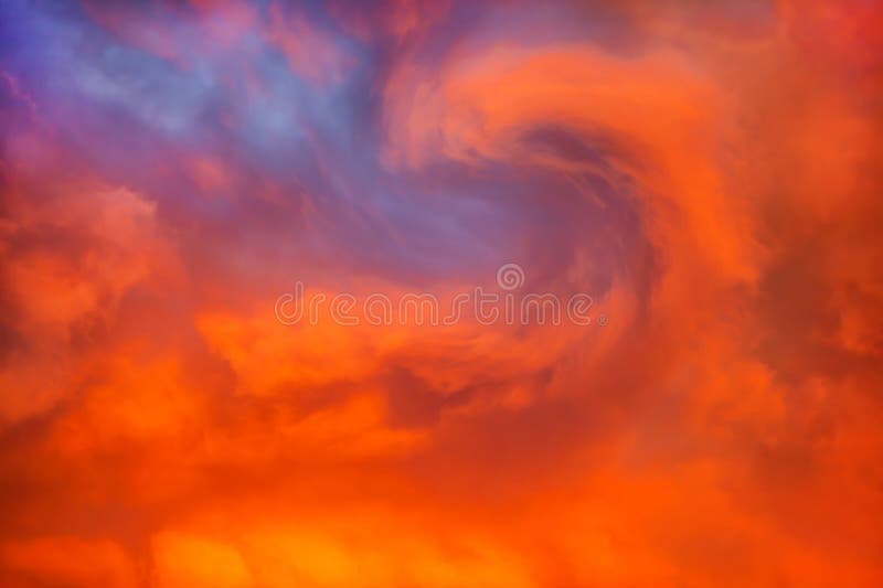Red Dramatic Clouds Background Stock Photo - Image of thunderstorm ...
