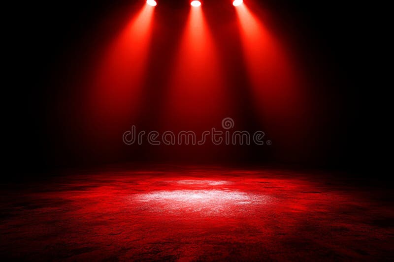 Red Dramatic Stage Lighting Spotlight Background Dark Red Studio ...