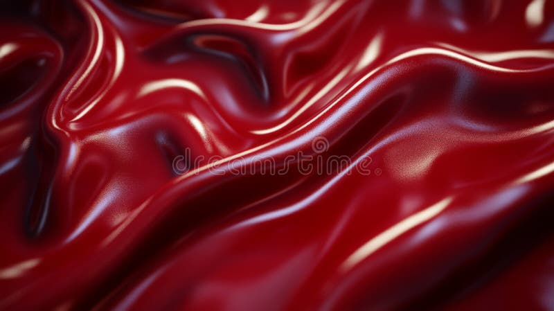 Red Draped Fabric with Smooth, Glossy Texture Stock Illustration ...
