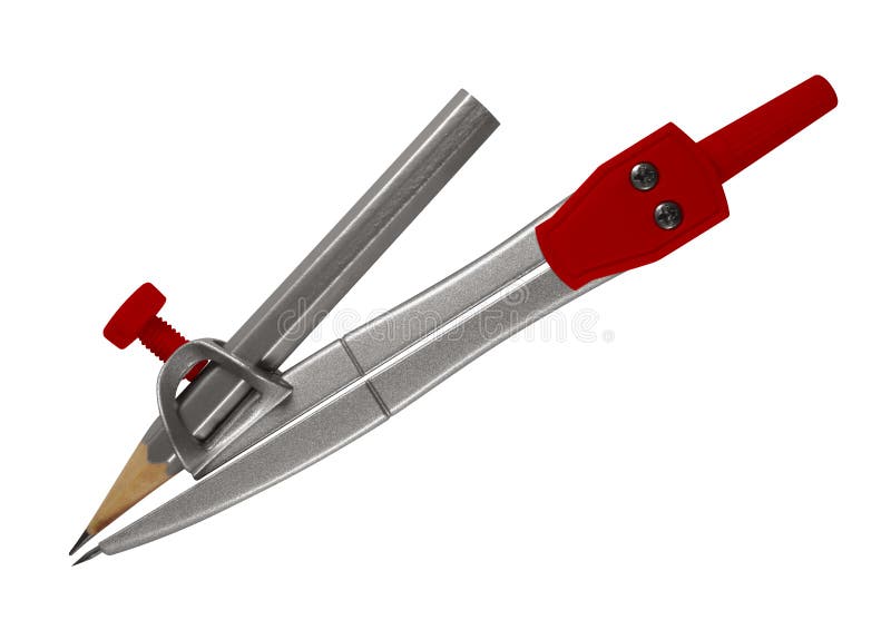 Drawing Compass Isolated - Blue Stock Image - Image of compas ...