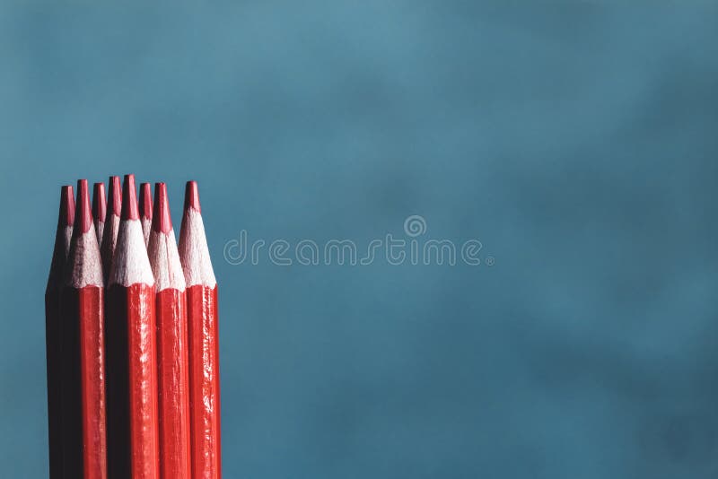 Red Drawing Pencils Isolated Stock Photo - Image of wood, product ...