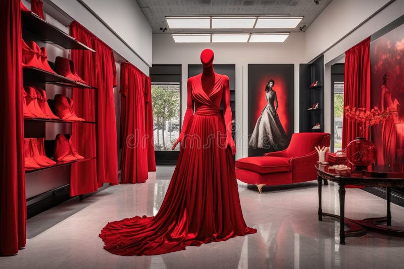 Glamour Dress Boutique Display Window Stock Illustrations – 50 Glamour ...