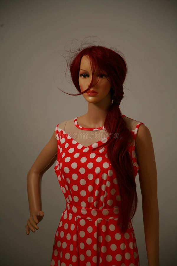 Red Dress Mannequin stock photo. Image of dress, pattern - 134527460