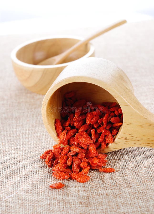 Red Dried Goji Berries Chinese Wolf Berry Stock Photo - Image of ...