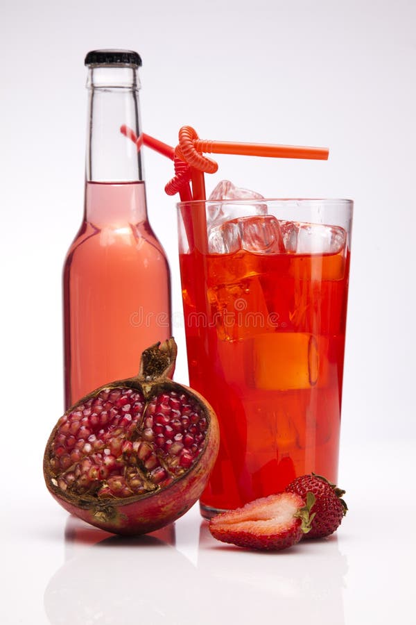 Red drink stock image. Image of glass, drink, citrus - 26322513