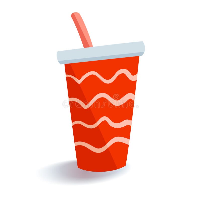 A red drink cup stock vector. Illustration of cola, icon - 54945477