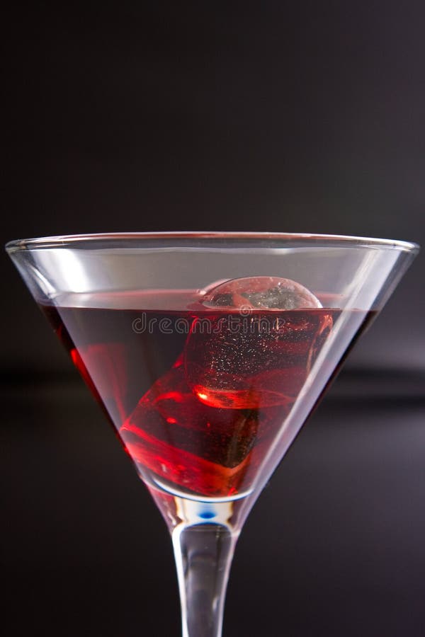Red drink with ice stock image. Image of frozen, melting - 5958713