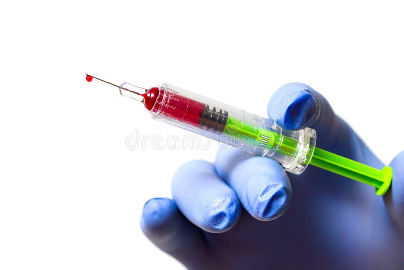 Red drip syringe stock photo. Image of isolated, immunity - 34274494