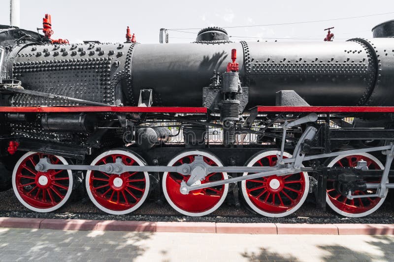 Red Driving Wheels of an Steam Locomotive Editorial Image - Image of ...
