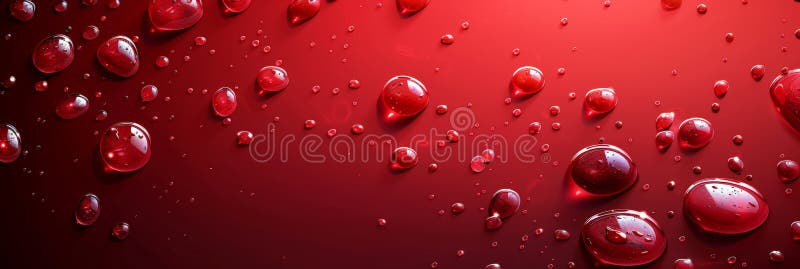 Red Droplets on a Glossy Surface, Ideal for Abstract and Texture ...