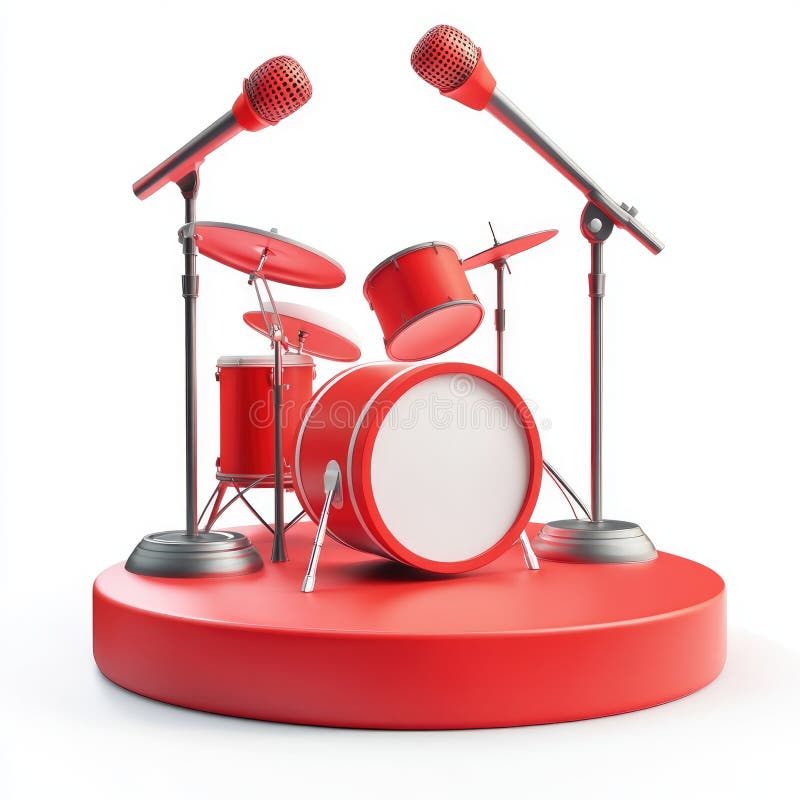 Complete Red Drum Kit Stock Illustrations – 17 Complete Red Drum Kit ...