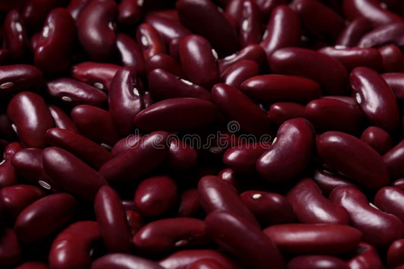 Red Dry Haricot Beans, for Backgrounds or Textures. View from the Side ...