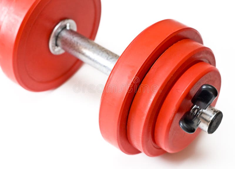 Dumbbell isolated on white stock image. Image of metal - 2931553