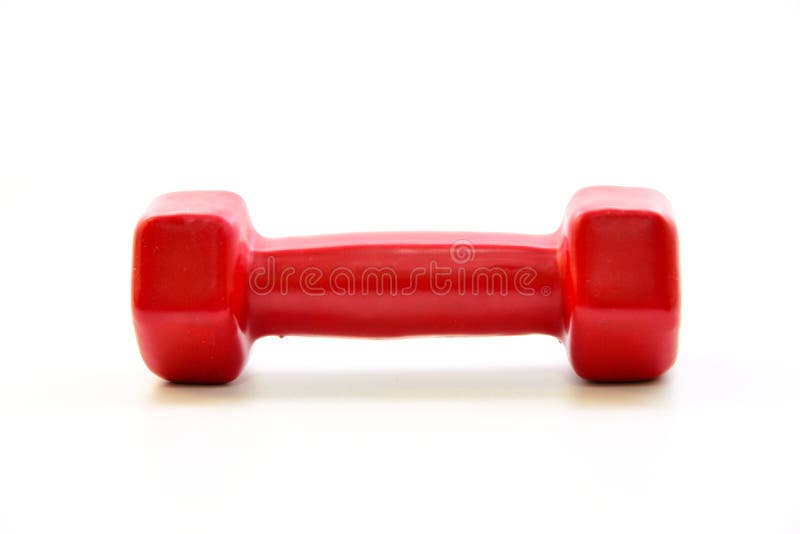 Red Dumbbell. stock photo. Image of healthy, equipment - 107093866