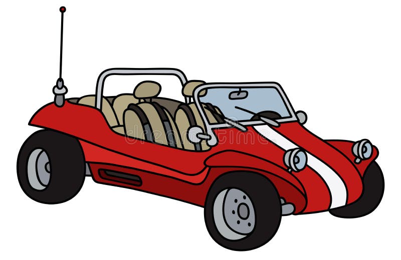 Red dune buggy stock vector. Illustration of vehicle - 89027171
