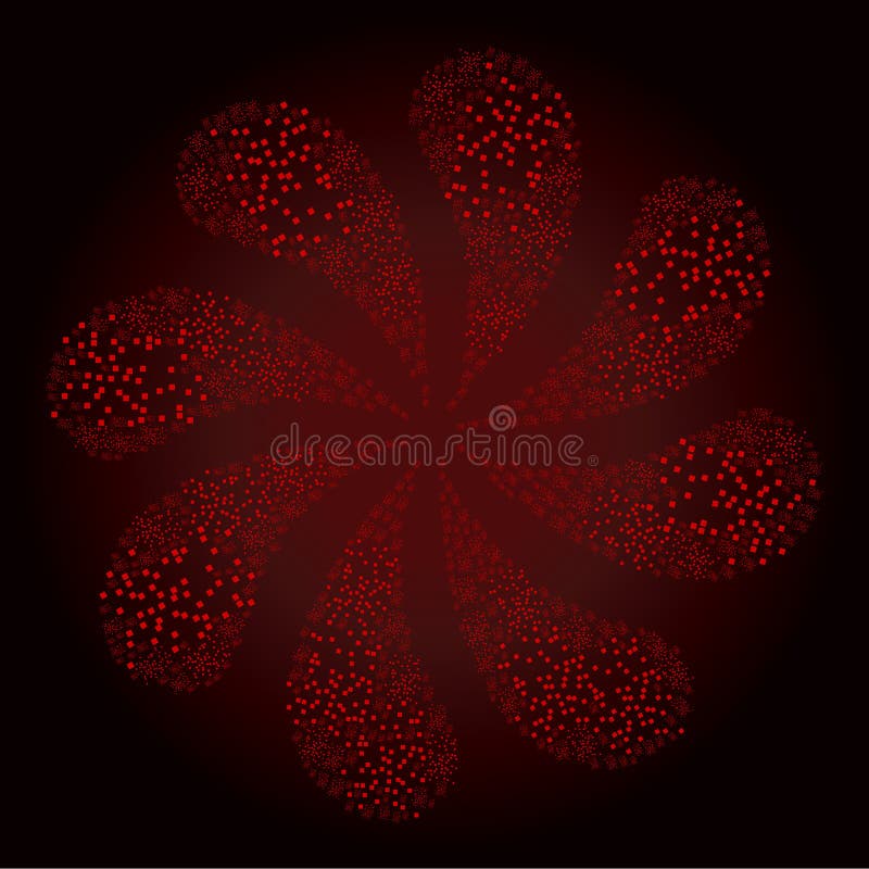 Red Dust Particles Icon Curl Flower Stock Illustration - Illustration ...