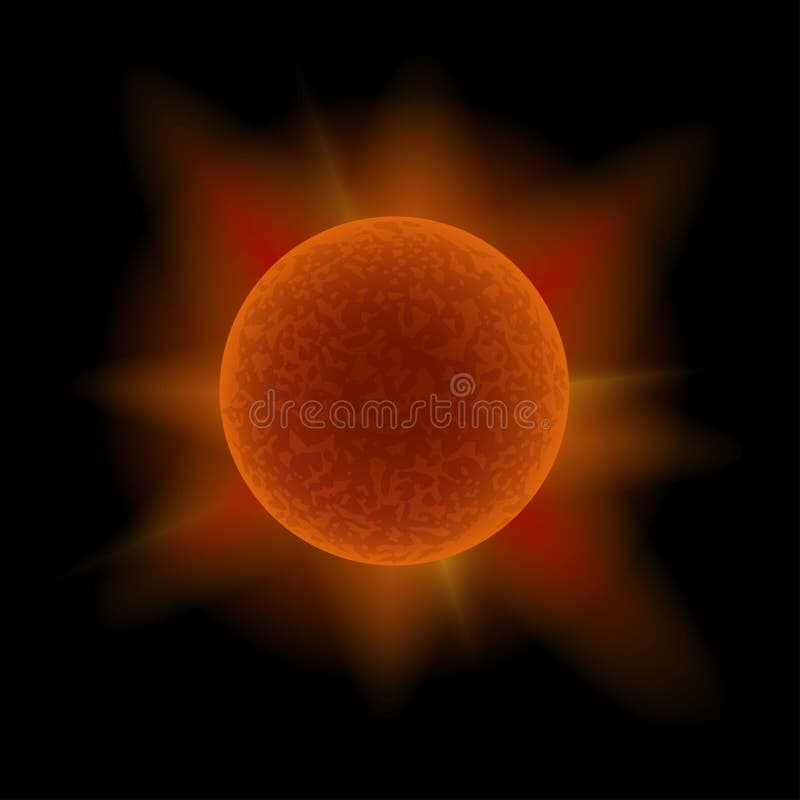 Red Dwarf Star, Vector Illustration of Space Stock Illustration ...