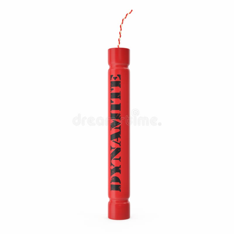 Dynamite Isolated. Explosion on White Background. Vector Illustr Stock ...
