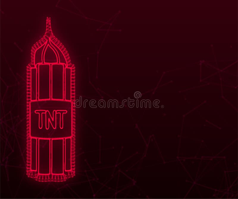 Red Dynamite Pack with Electric Time Bomb, TNT. Vector Illustration ...